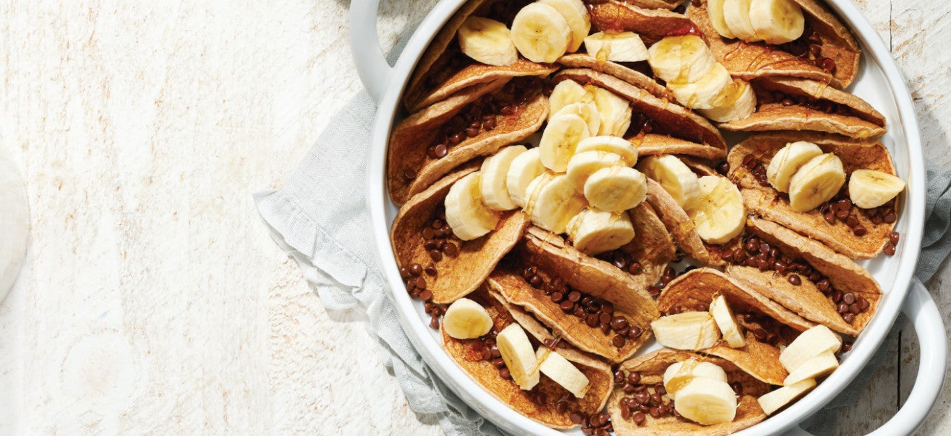 Banana Pancake Casserole with Chocolate Chips Recipe - Forks Over Knives