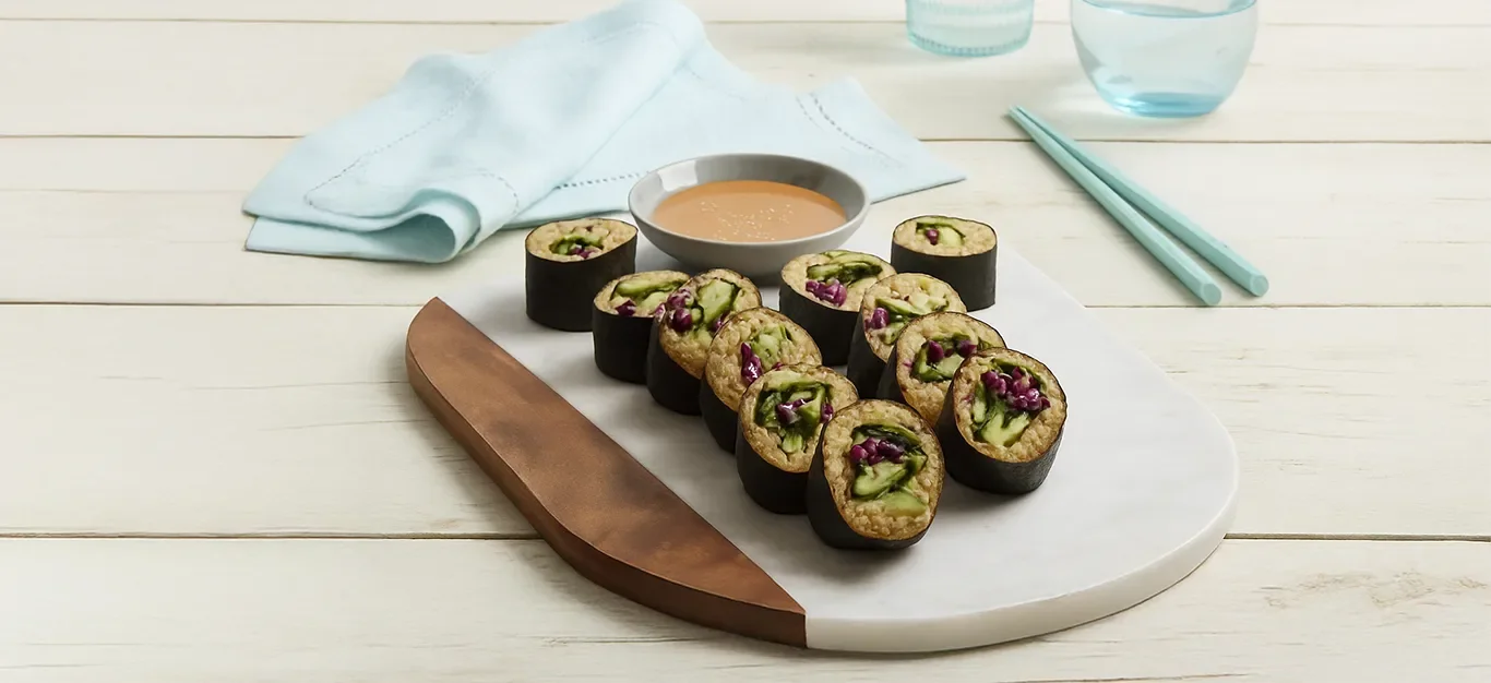 Mediterranean Sushi Rolls with Tahini-Tamari Dipping Sauce - Forks Over ...