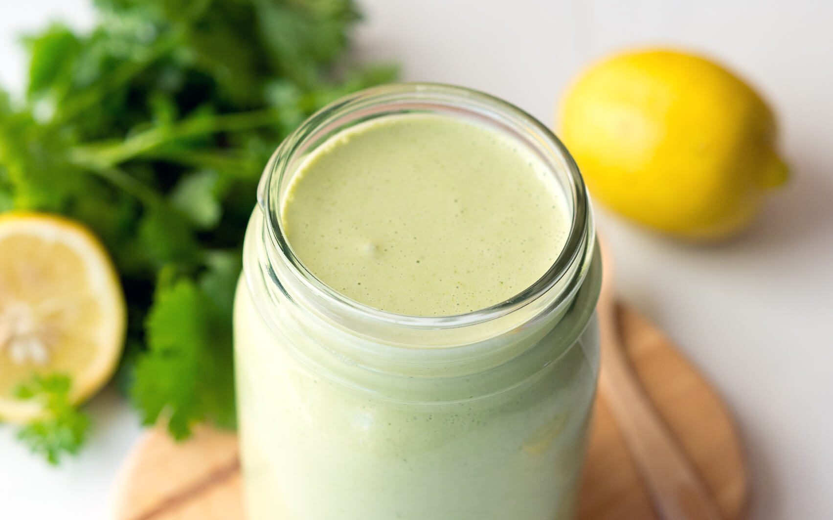 Cilantro-Cashew Vegan Dressing - Plant-Based Recipe - Forks Over Knives