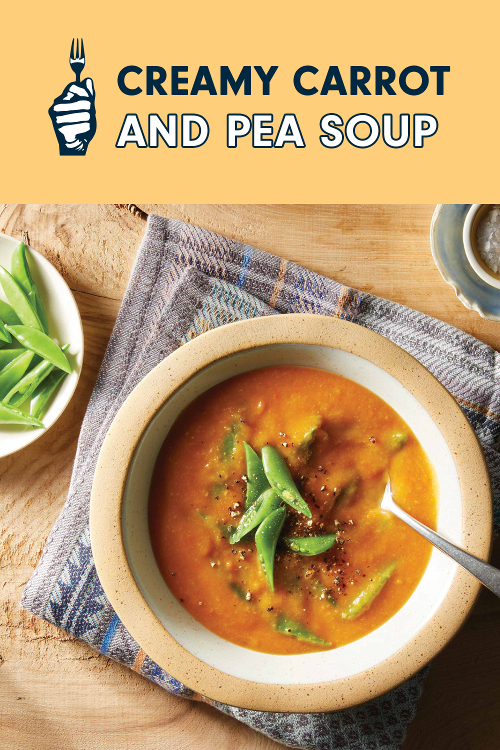 Creamy Carrot and Pea Soup Recipe - Forks Over Knives