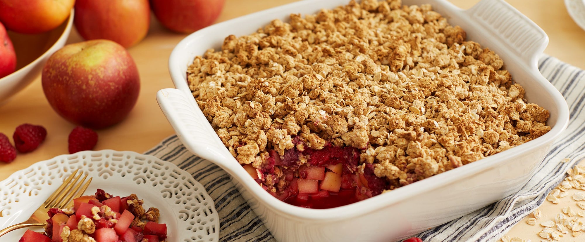 Apple-Raspberry Crisp - Forks Over Knives